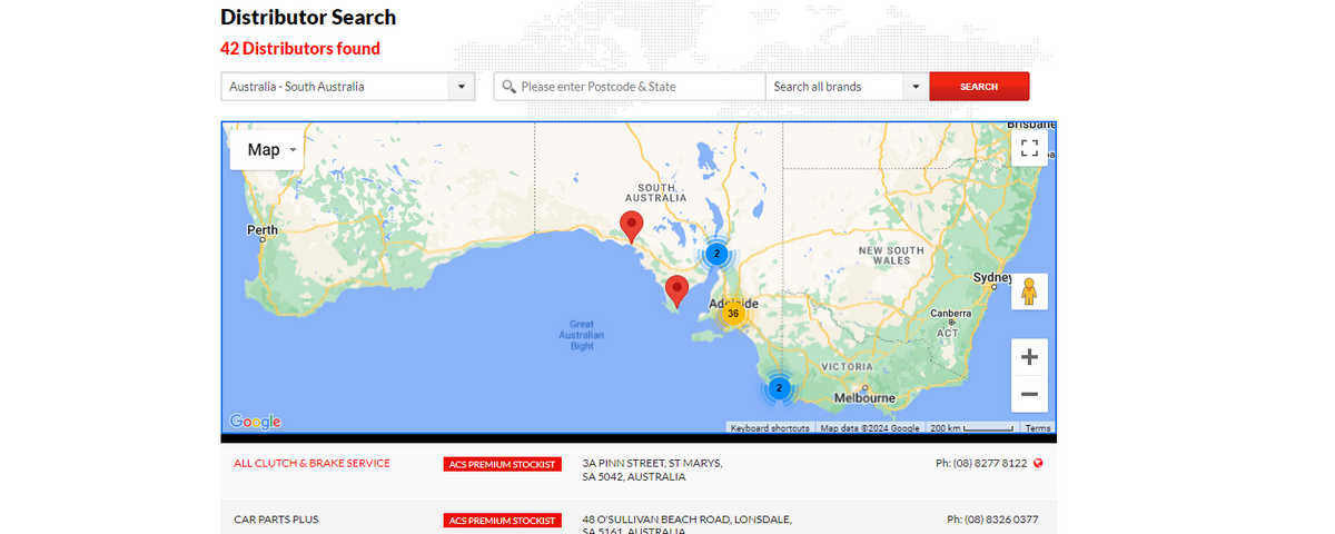 Distributor Locator – ClutchPro